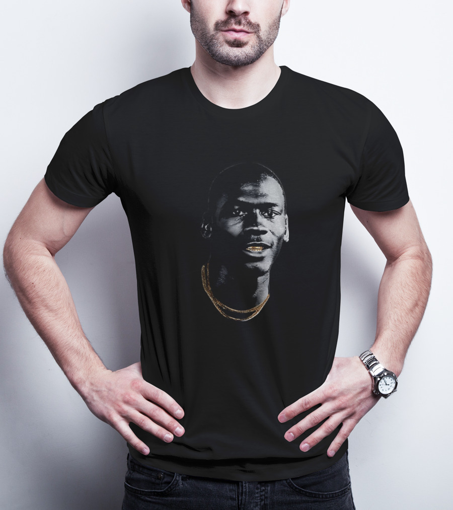 Michael Jordan Big Head Gold Teeth Chicago Bulls NBA Basketball T-Shirt