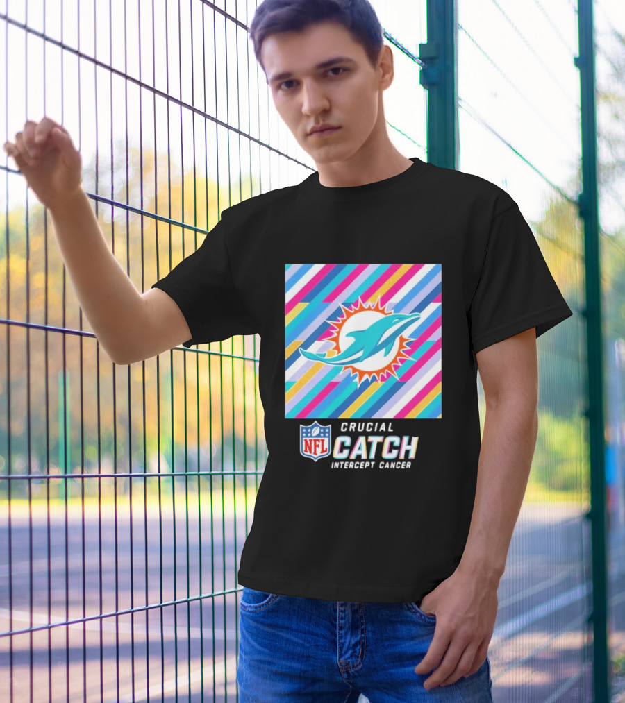 Crucial Catch Intercept Cancer NFL Miami Dolphins 2024 T-Shirt