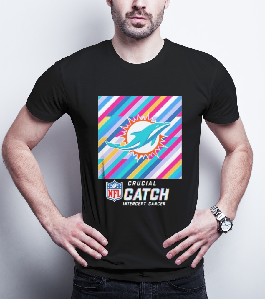 Crucial Catch Intercept Cancer NFL Miami Dolphins 2024 T-Shirt