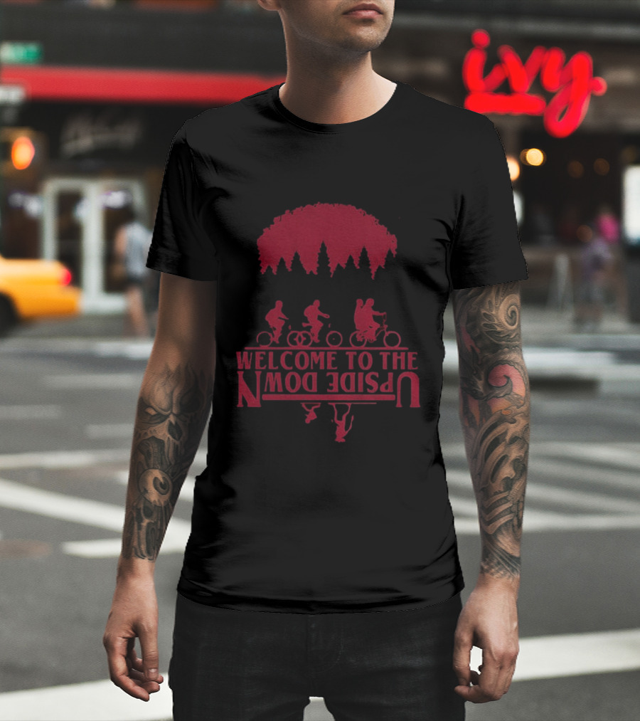 Stranger Things Welcome To The Upside Down Bike Adventure T-Shirt