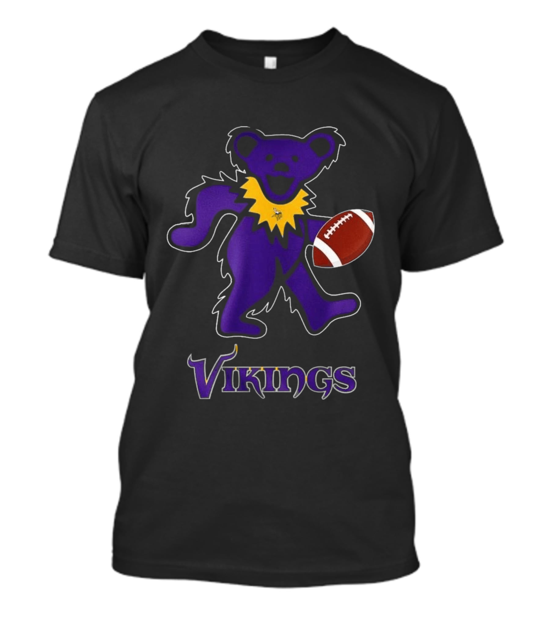 Minnesota Vikings Bear Grateful Dead Night Football 2024 T-Shirt