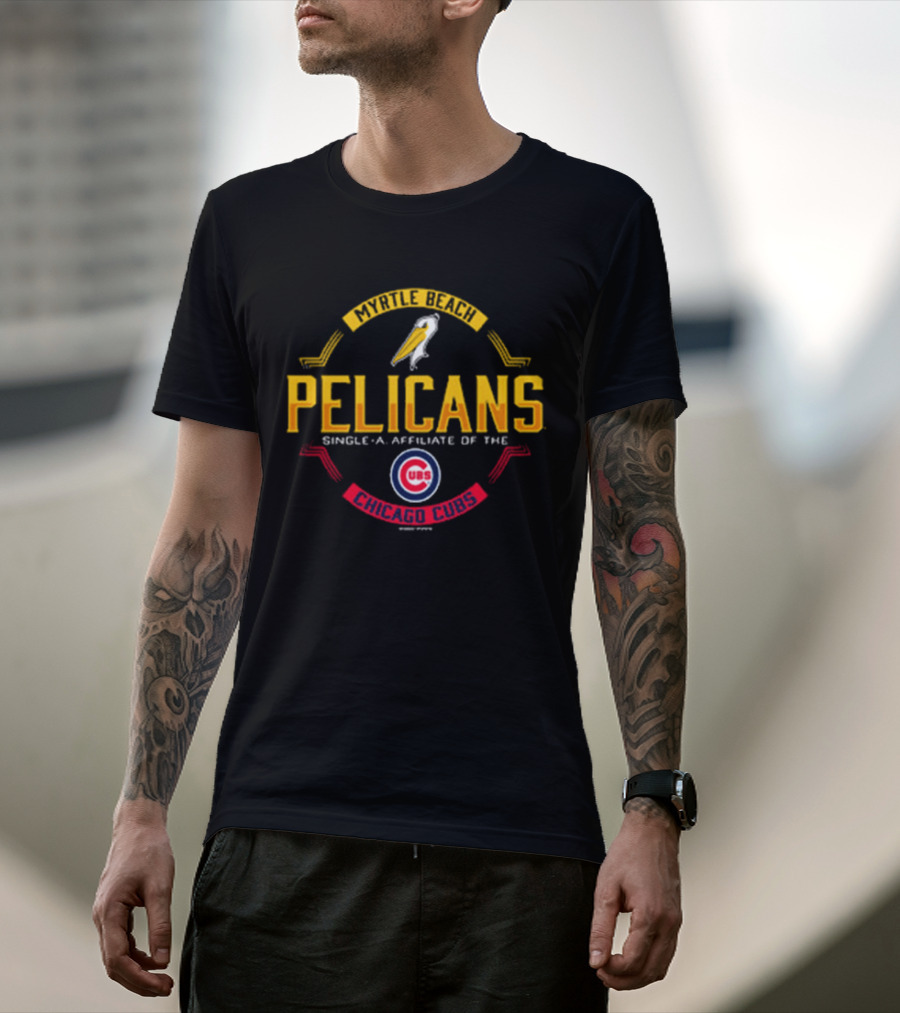 Myrtle Beach Pelicans Single A Affiliate Chicago Cubs Baseball Team T-Shirt