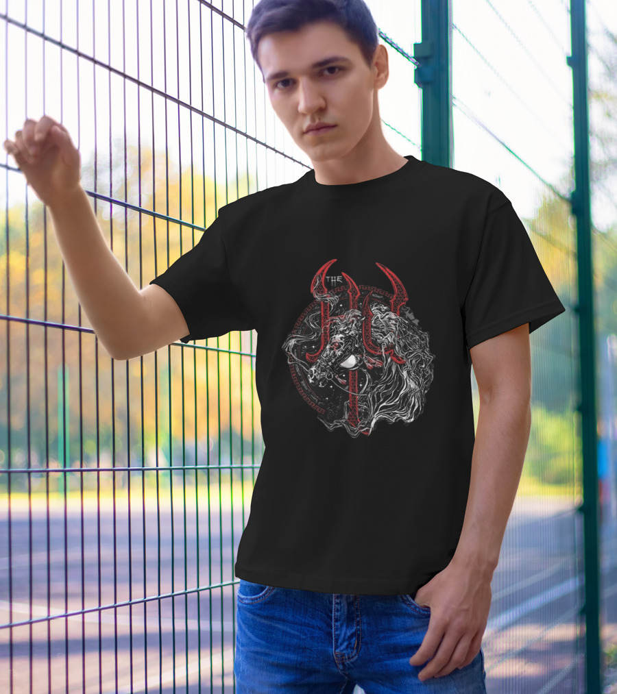 The Hu Mongolian Horse Charcoal Mythical Beast Symbolism T-Shirt