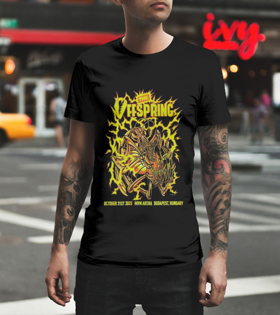 The Offspring MVM Arena Budapest Hungary Oct 31 2025 Electric Insect T-Shirt