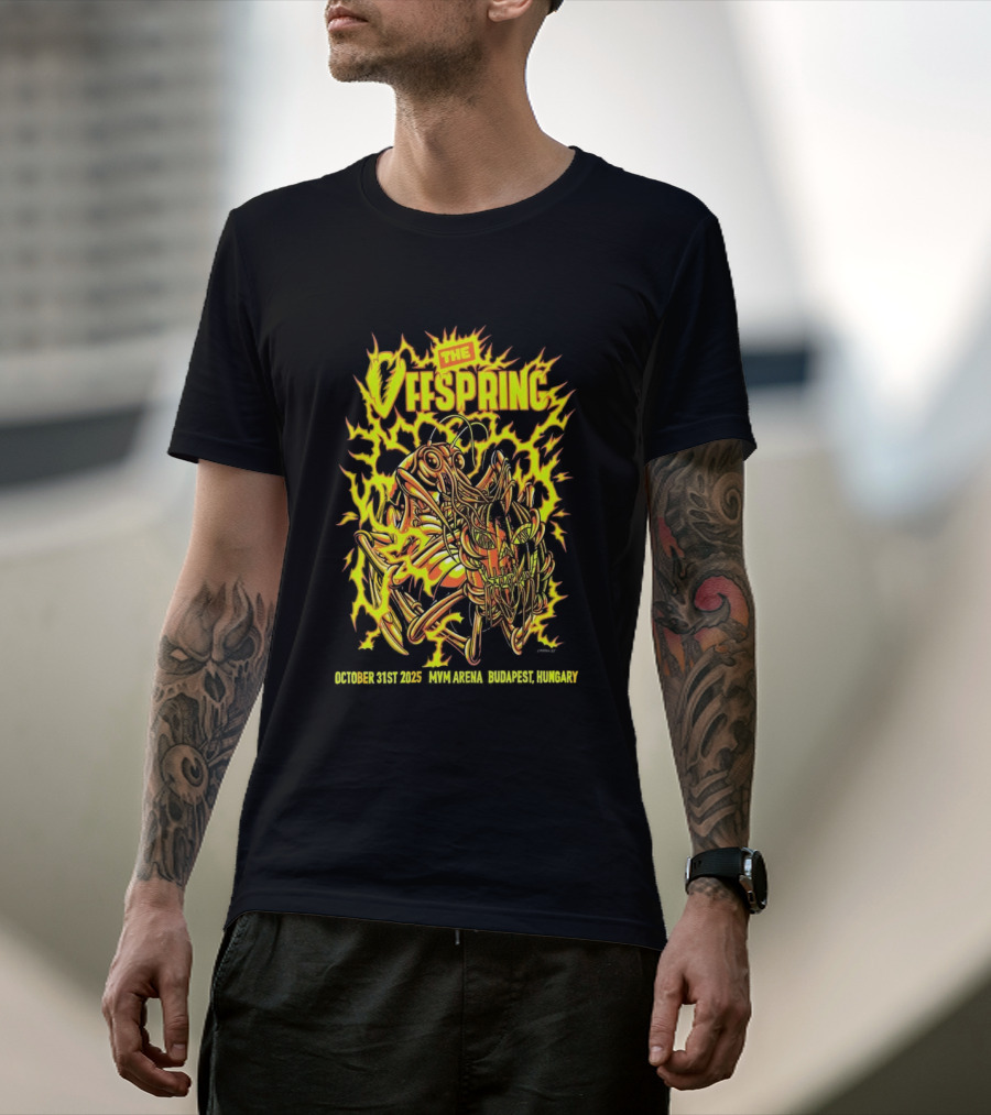 The Offspring MVM Arena Budapest Hungary Oct 31 2025 Electric Insect T-Shirt