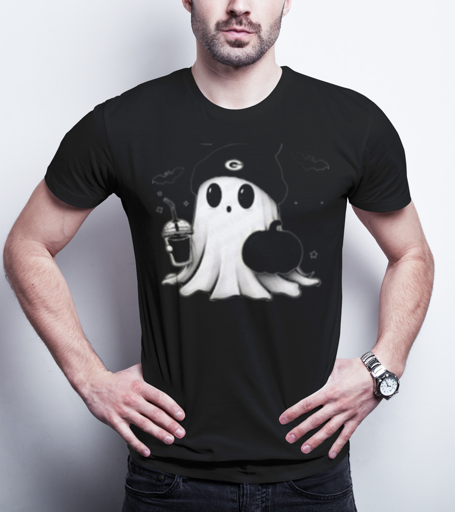 Halloween Green Bay Packers Ghost Pumpkin Football Fan Merchandise T-Shirt