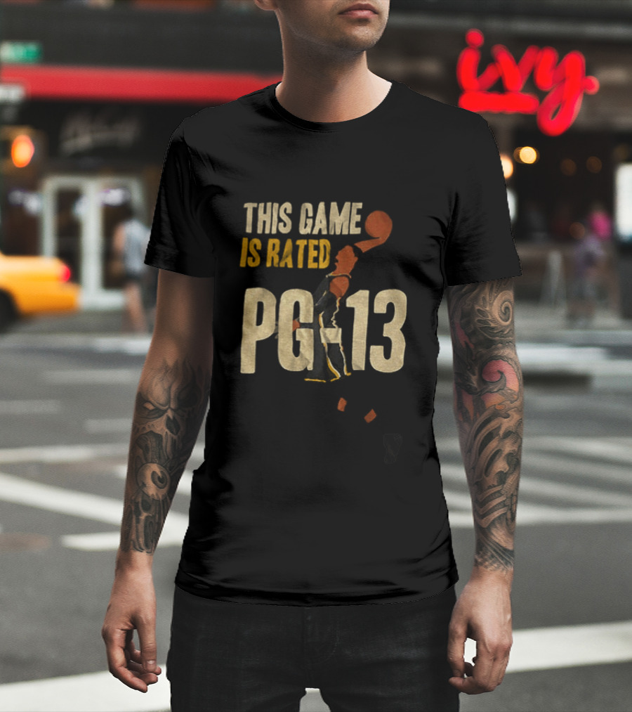Tony Bradley Indiana Pacers This Game Is Rated PG 13 Basketball Cartoon T-Shirt