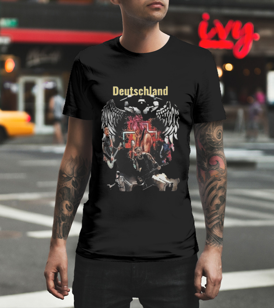 Rammstein Band Tour Deutschland Wings And Band Members T-Shirt