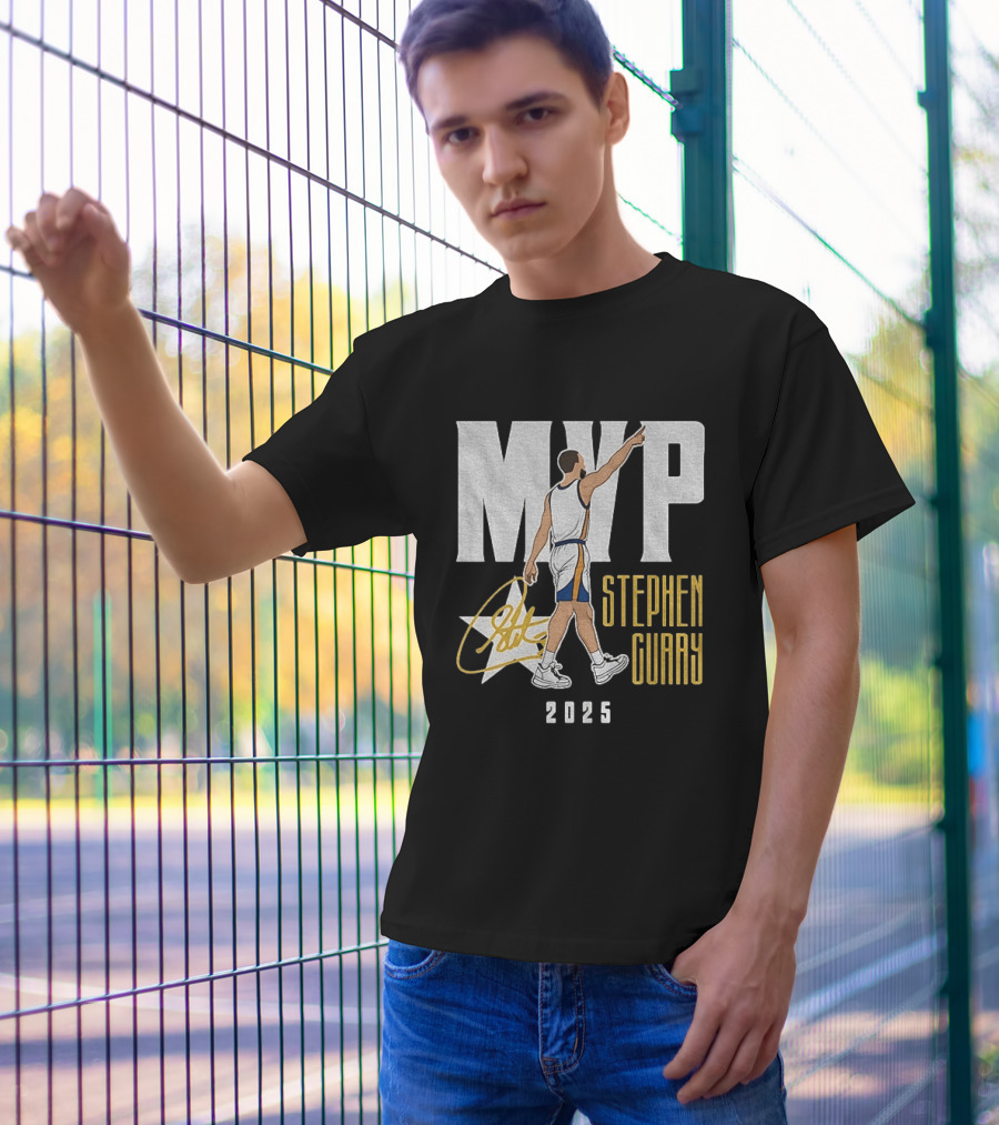 Stephen Curry MVP 2025 Basketball Champion Star Signature T-Shirt