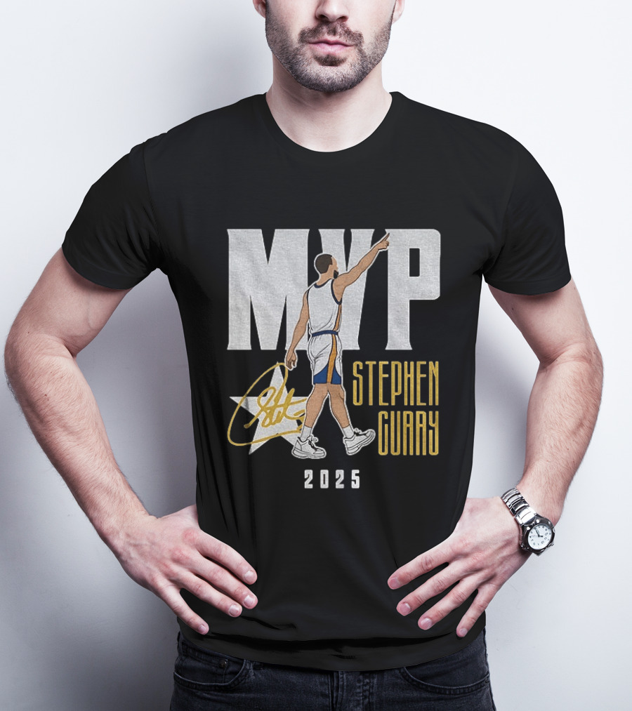 Stephen Curry MVP 2025 Basketball Champion Star Signature T-Shirt