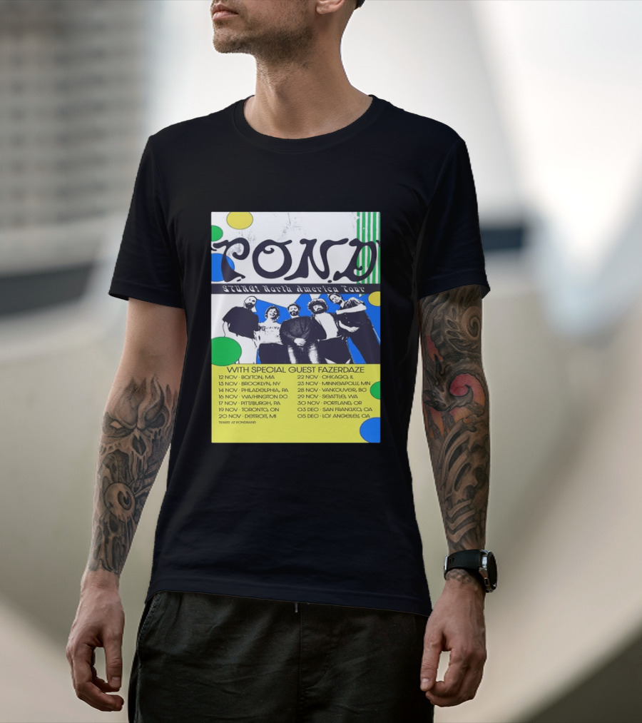 Pond Band Stunga North America Tour 2024 With Special Guest Fazerdaze T-Shirt