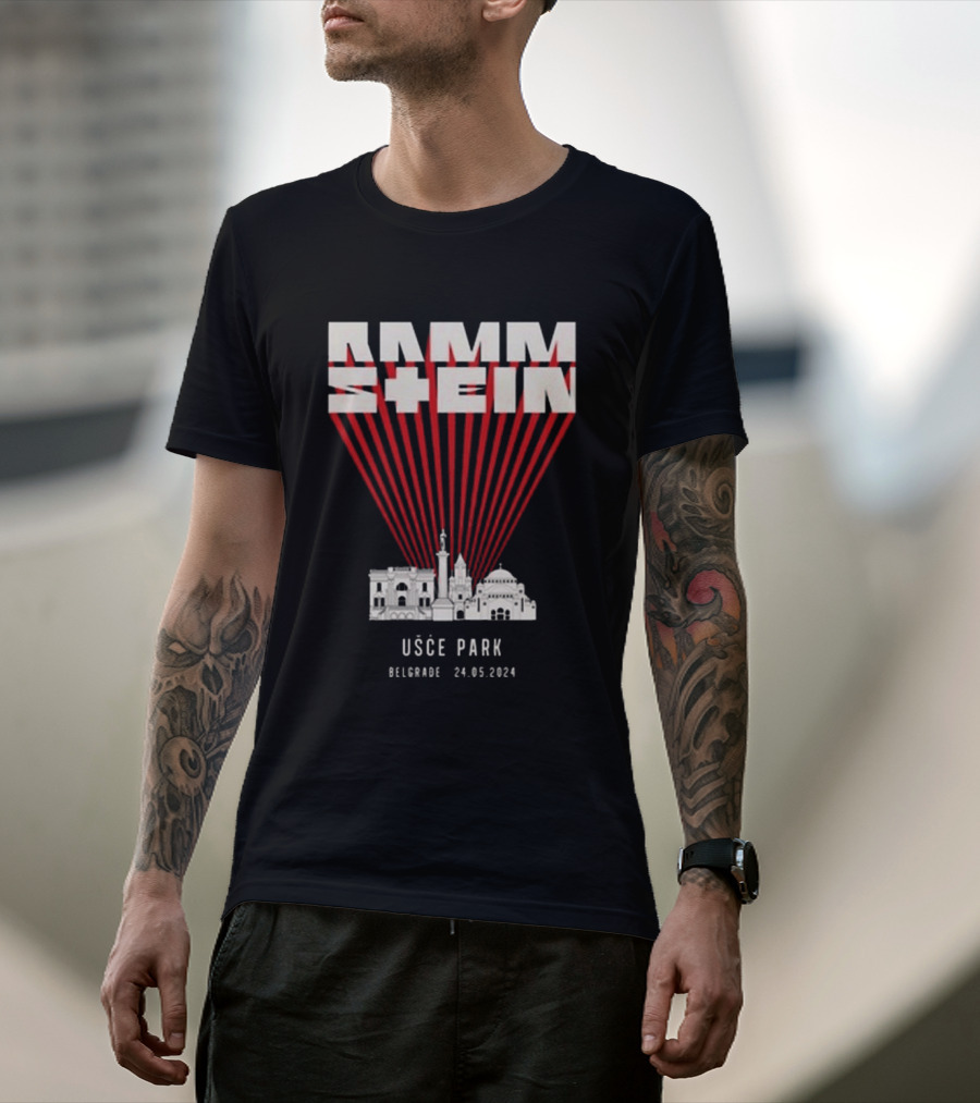 Rammstein Usce Park Belgrade 24 5 2024 Europe Stadium Tour T-Shirt
