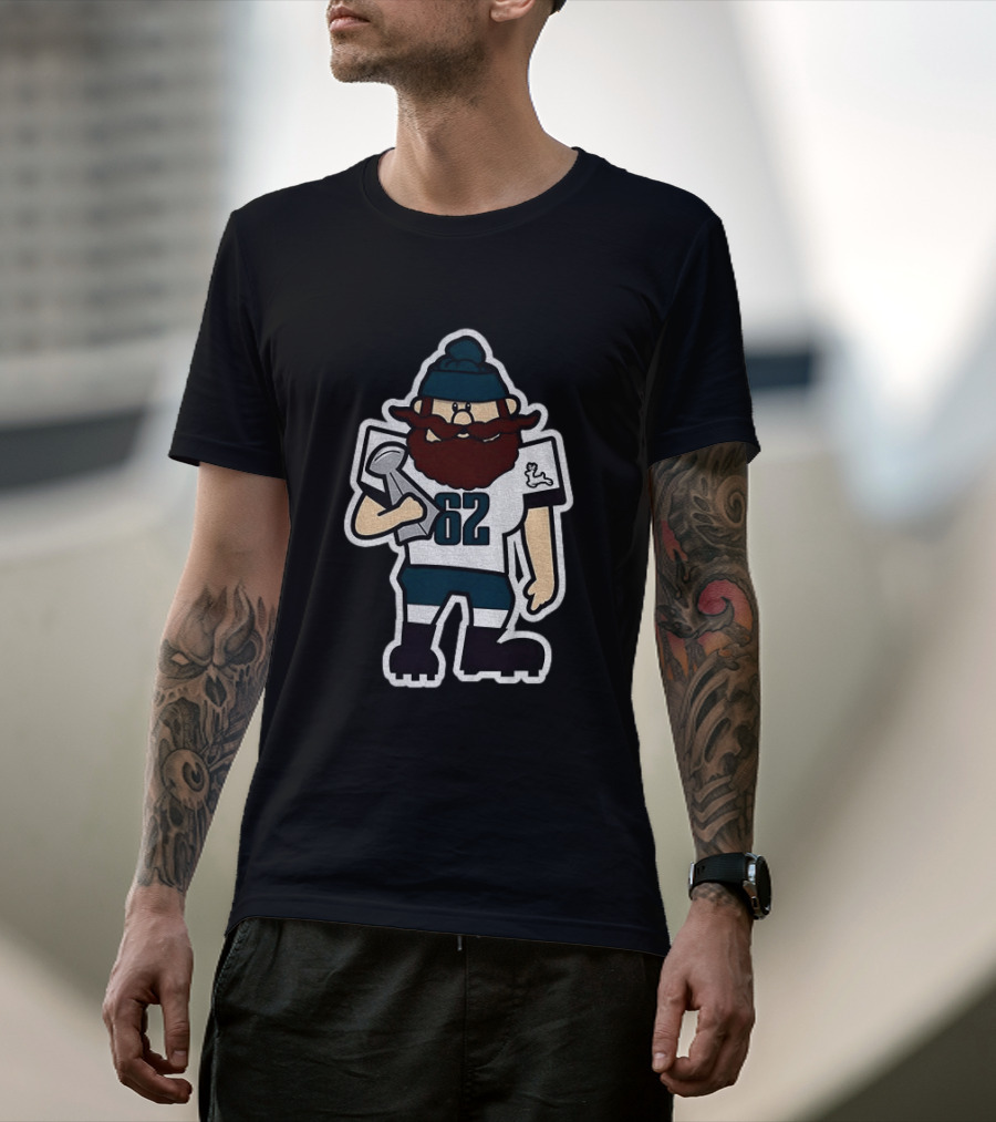 Yukon Cornelius 62 Philadelphia Eagles Football Trophy T-Shirt