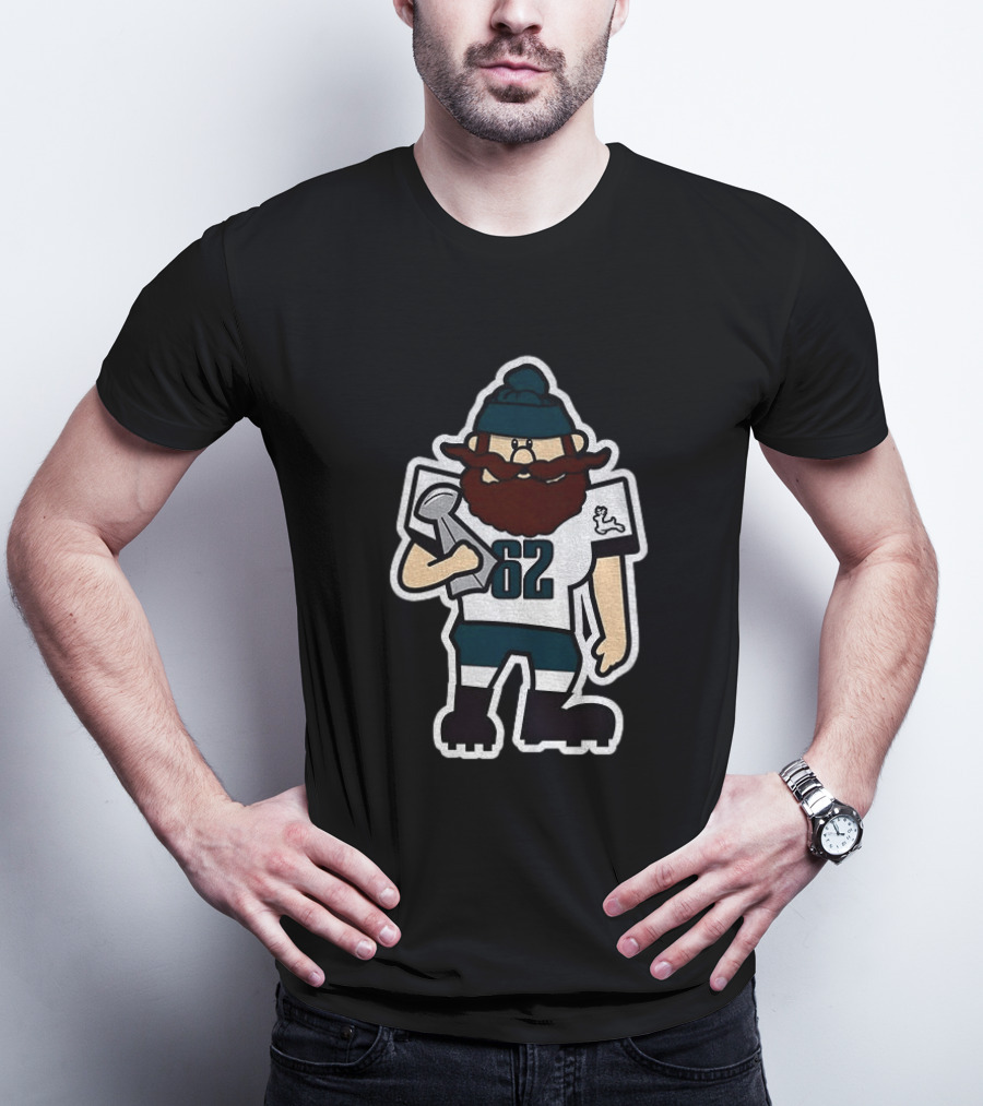 Yukon Cornelius 62 Philadelphia Eagles Football Trophy T-Shirt