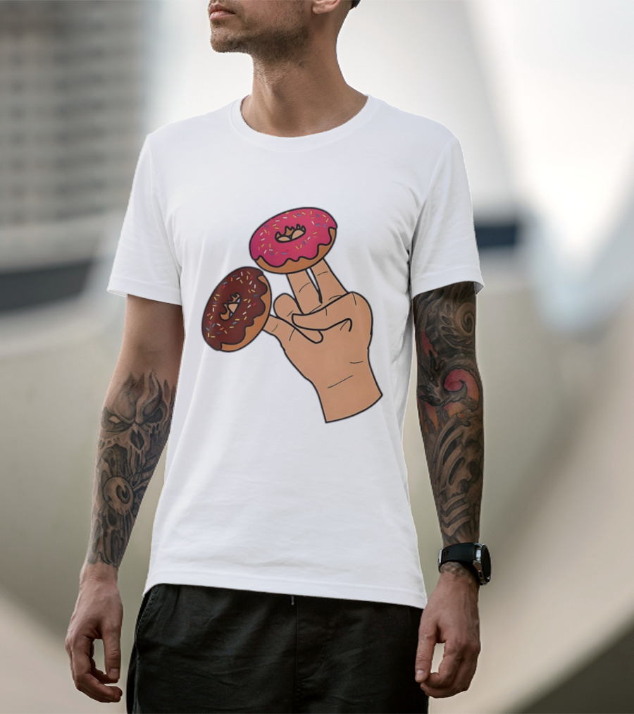2 In The Pink 1 In The Stink Donut Fingers T-Shirt