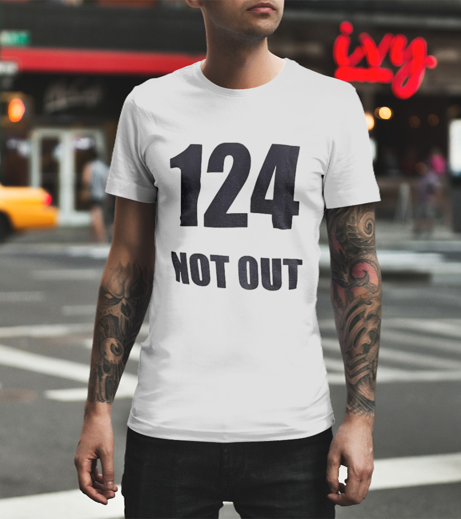 124 Not Out India Political T-Shirt