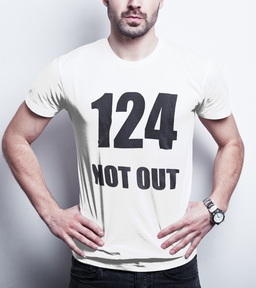 124 Not Out India Political T-Shirt