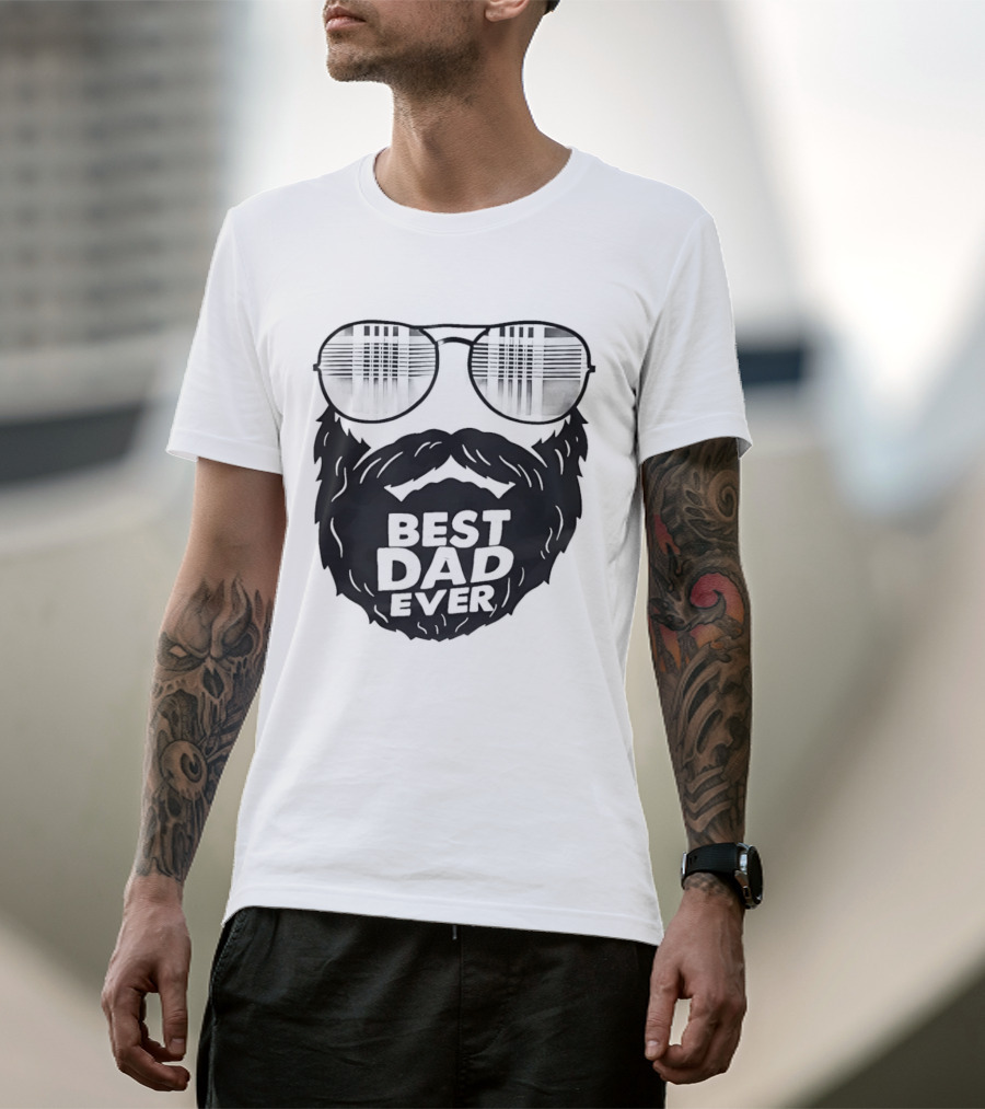 Best Dad Ever Beard Sunglasses T-Shirt
