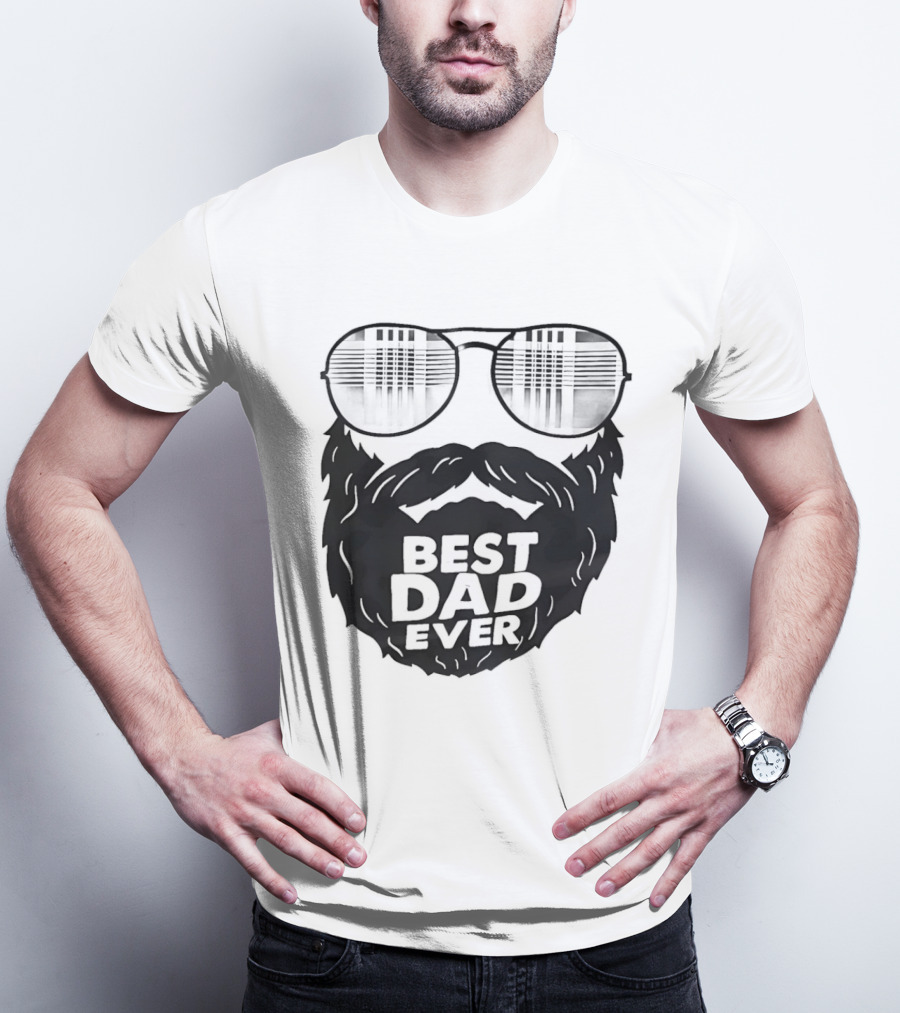 Best Dad Ever Beard Sunglasses T-Shirt
