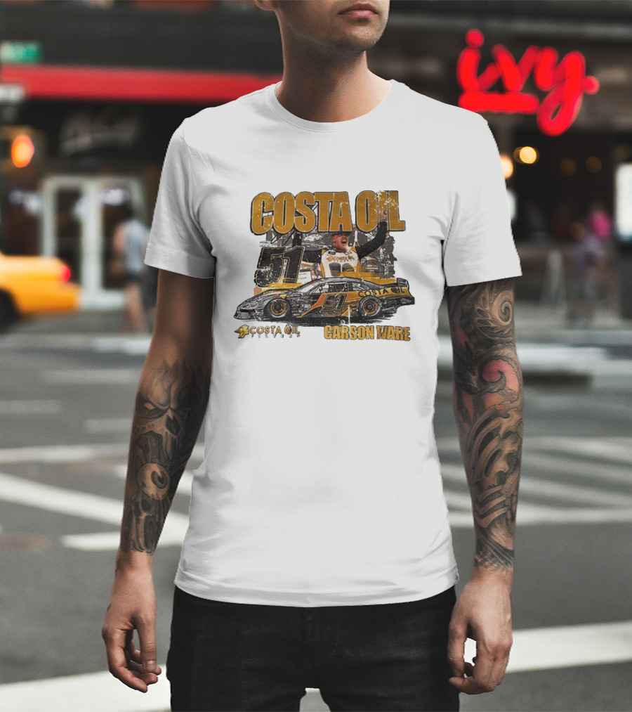 Costa Oil Racing Carson Ware 51 Nascar Victory Celebration T-Shirt