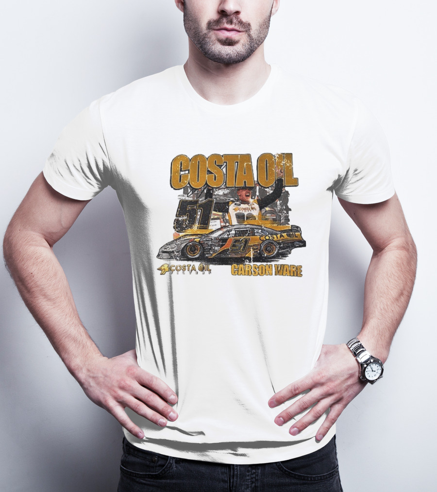 Costa Oil Racing Carson Ware 51 Nascar Victory Celebration T-Shirt