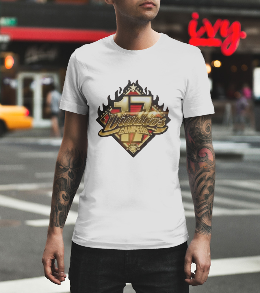 Diablos Rojos Del Mexico 17 Campeon LMB Serie Del Rey 2024 T-Shirt