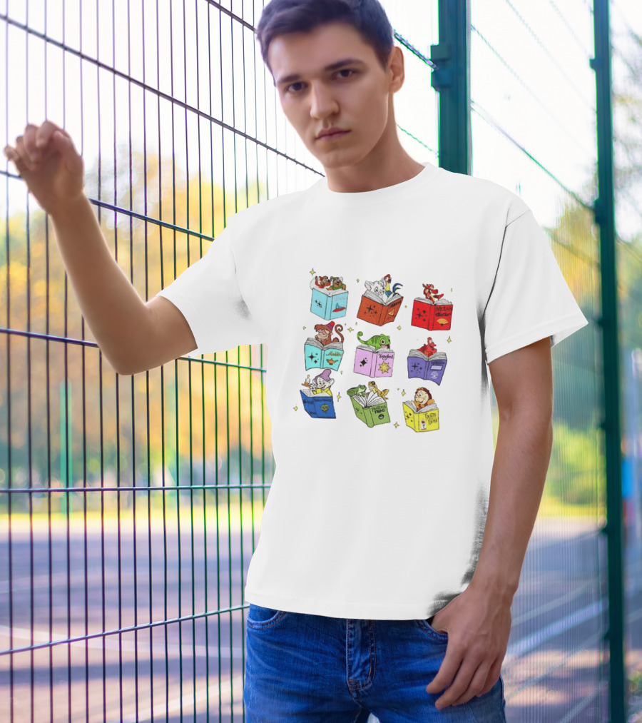 Disney Princess Sidekicks Reading Club Tangled Book Lover T-Shirt