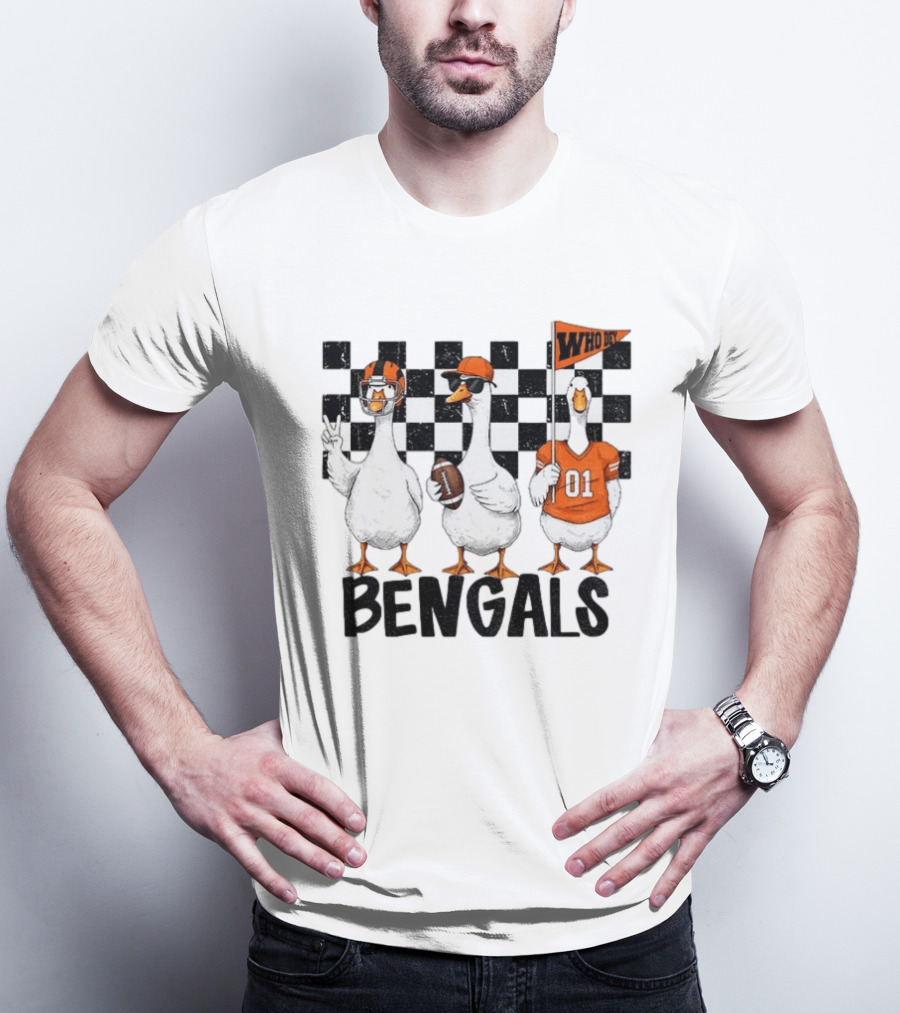 Goose Bengals Who Dey Cincinnati Football Game Day T-Shirt