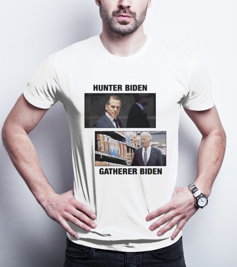 Hunter Biden Gatherer Biden Humorous Political Parody Image T-Shirt