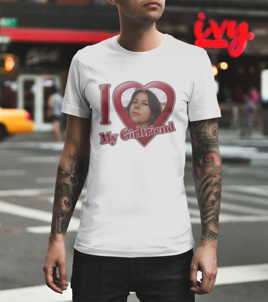 I Heart My Girlfriend Gigi Perez Photo Inside Heart T-Shirt