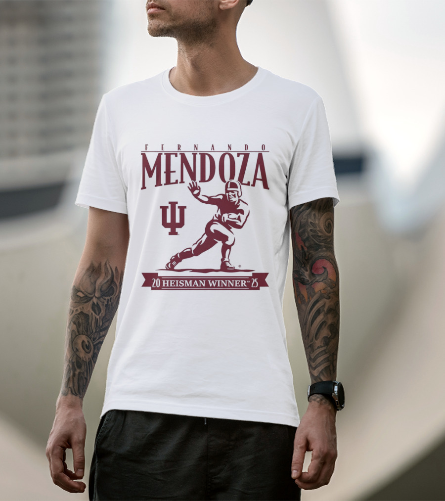 Indiana Football Fernando Mendoza Heisman Winner 2025 T-Shirt