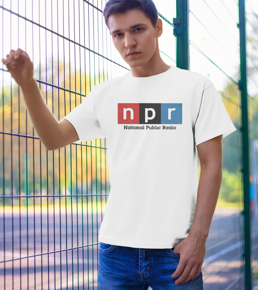 NPR National Public Radio Iconic Logo Red Black Blue T-Shirt