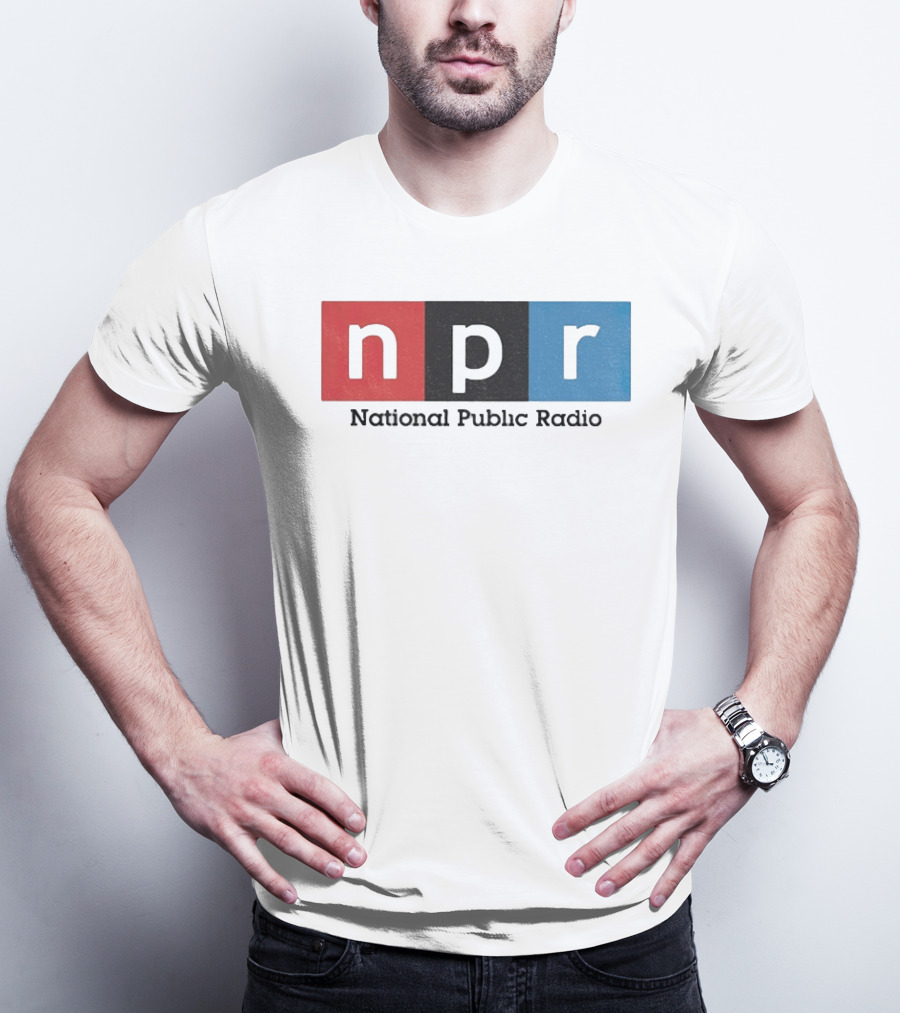 NPR National Public Radio Iconic Logo Red Black Blue T-Shirt