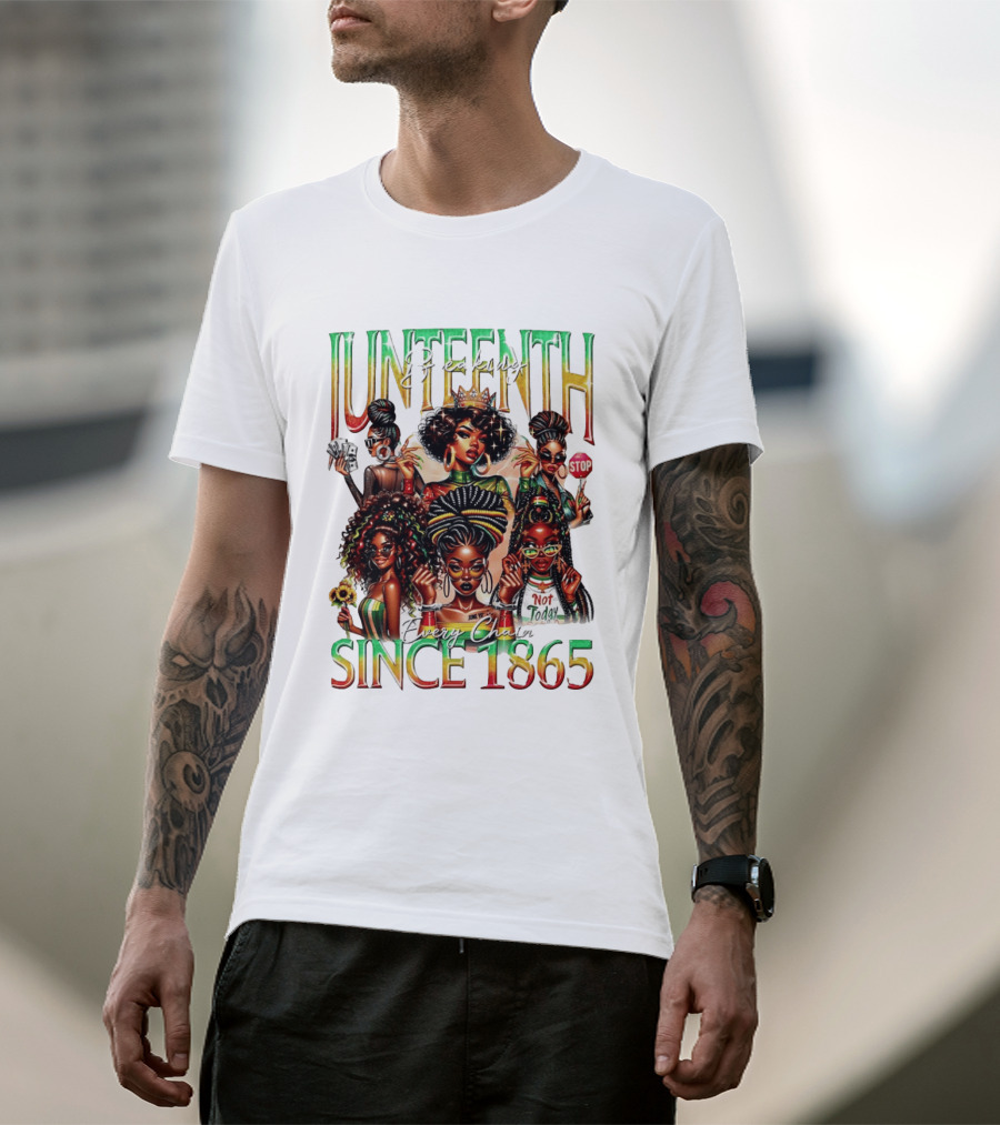 Juneteenth Breaking Every Chain Black Girl Since 1865 T-Shirt