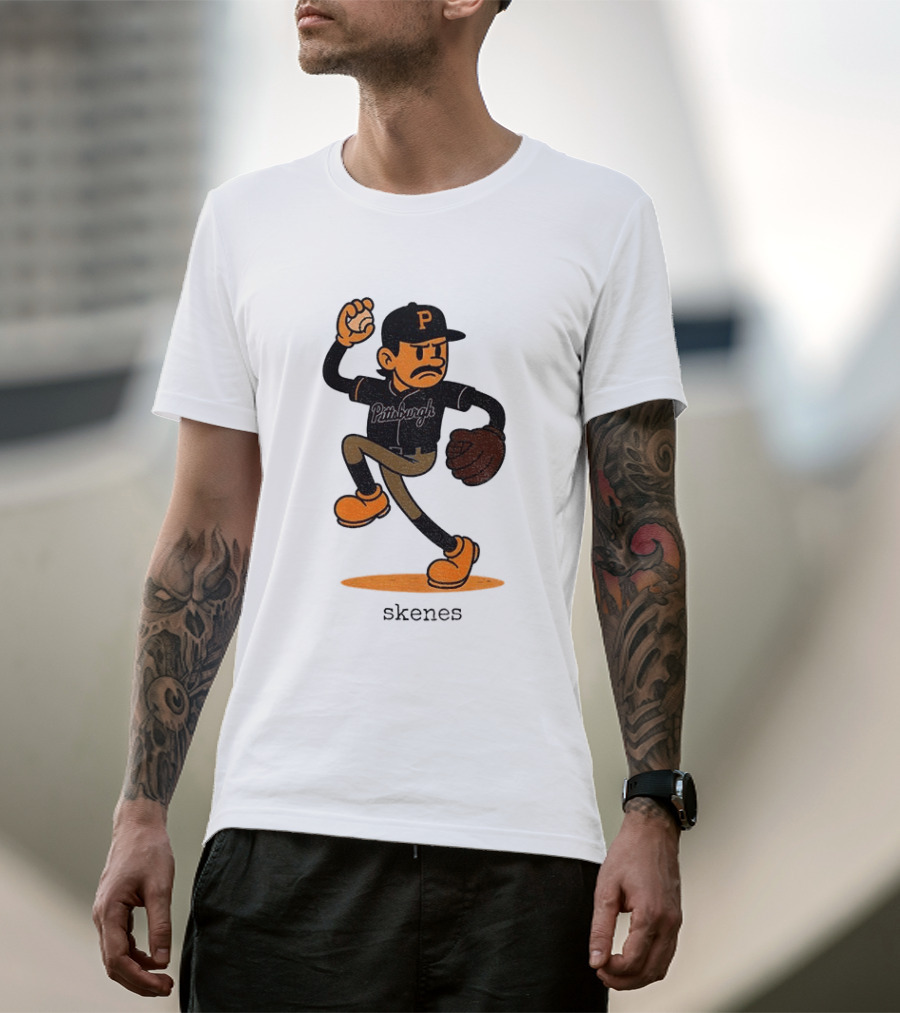 Paul Skenes Pittsburgh P Baseball MLB Cartoon Skenes T-Shirt