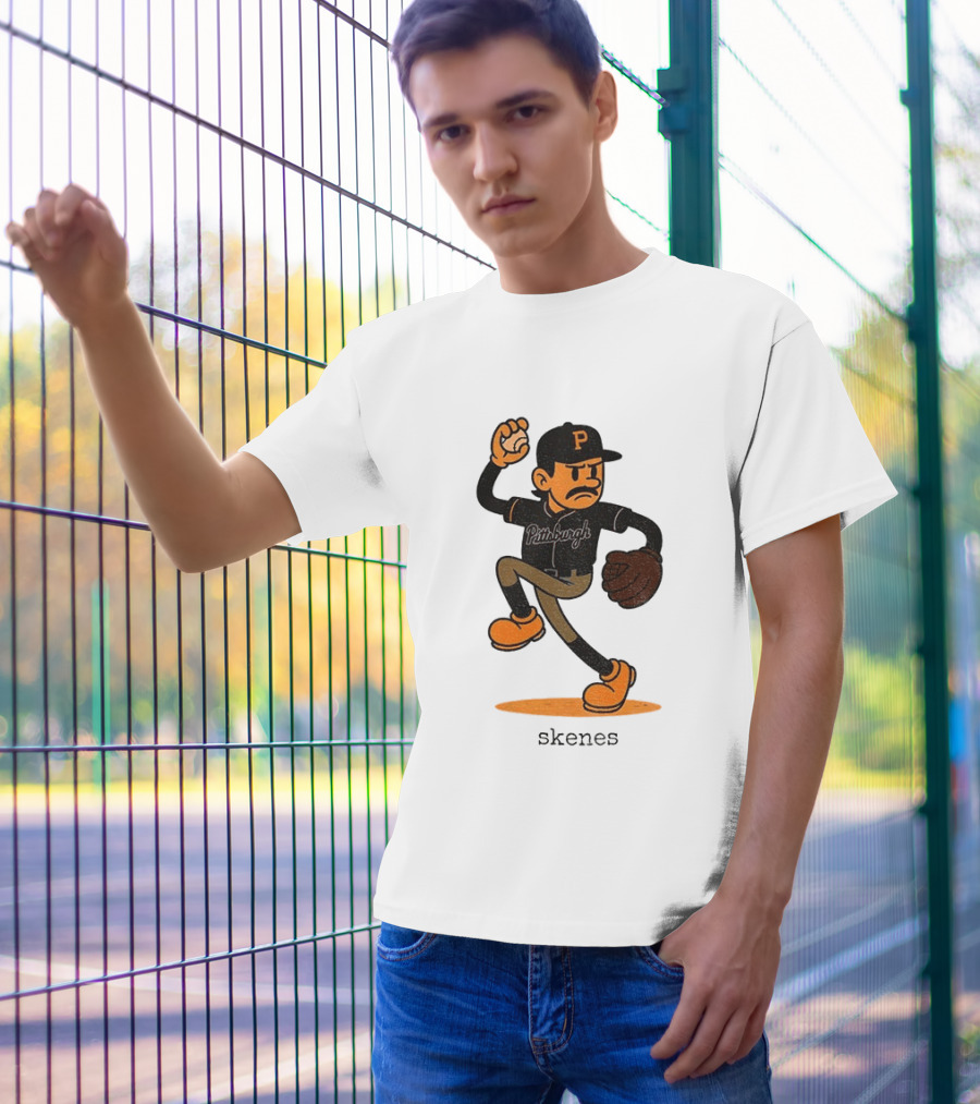 Paul Skenes Pittsburgh P Baseball MLB Cartoon Skenes T-Shirt