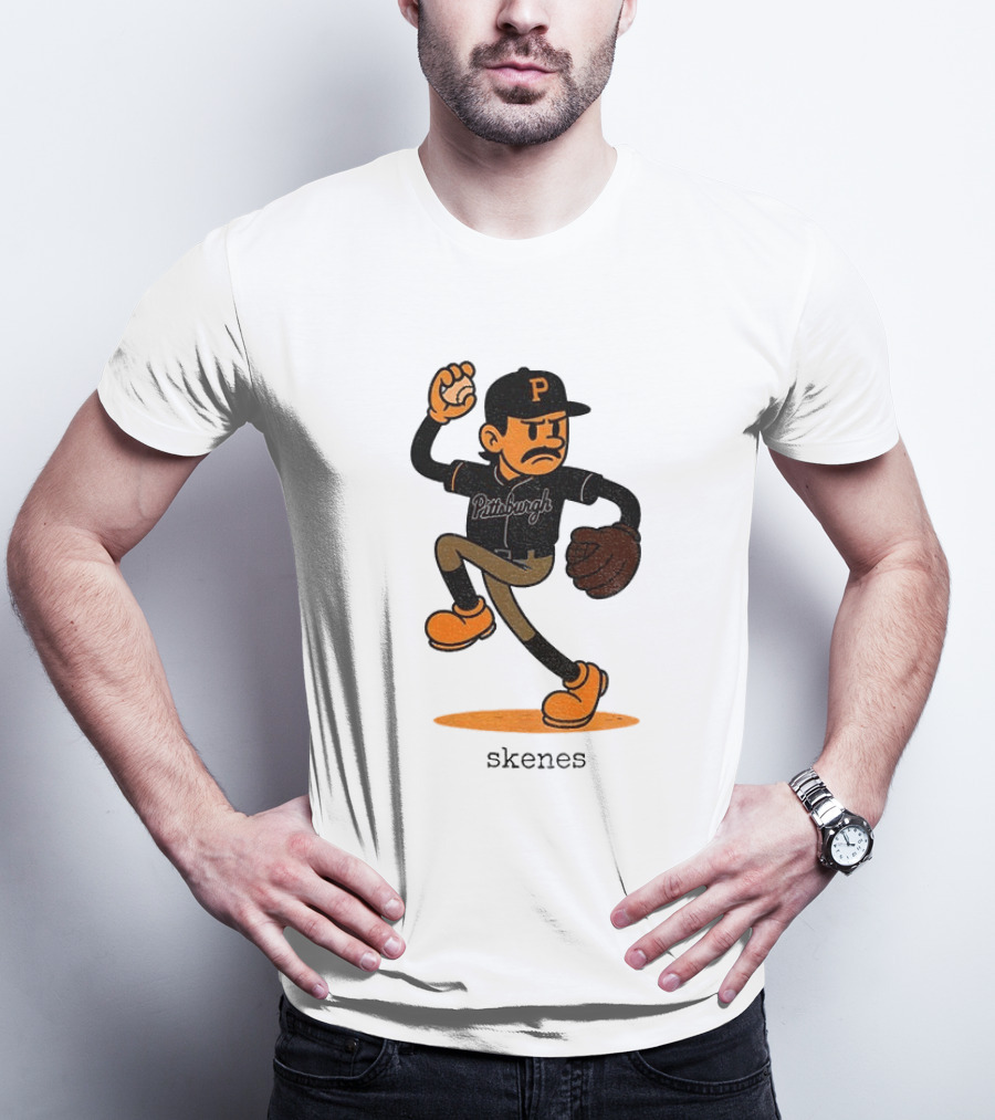 Paul Skenes Pittsburgh P Baseball MLB Cartoon Skenes T-Shirt
