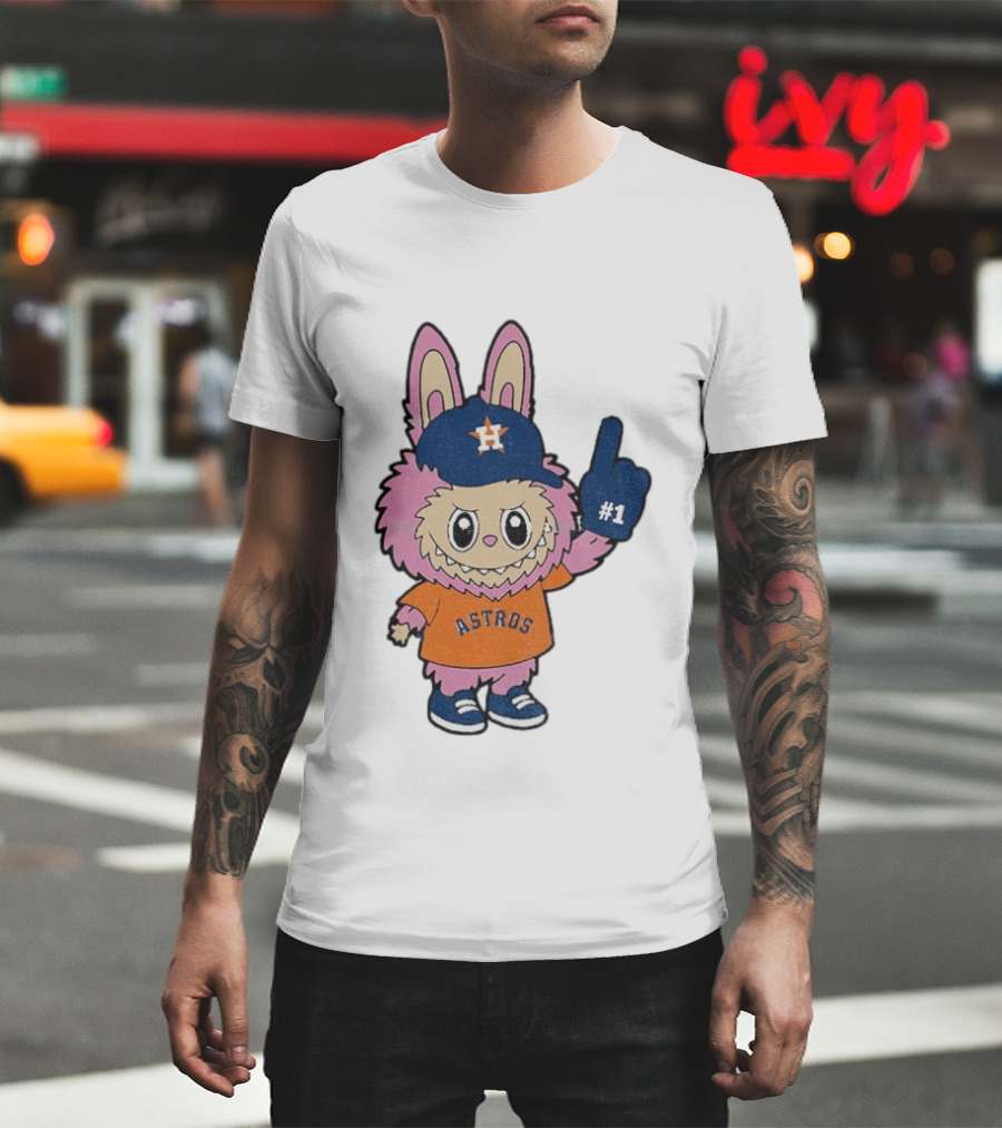 Labubu Astros 2025 Pink Houston MLB Baseball Sports T-Shirt