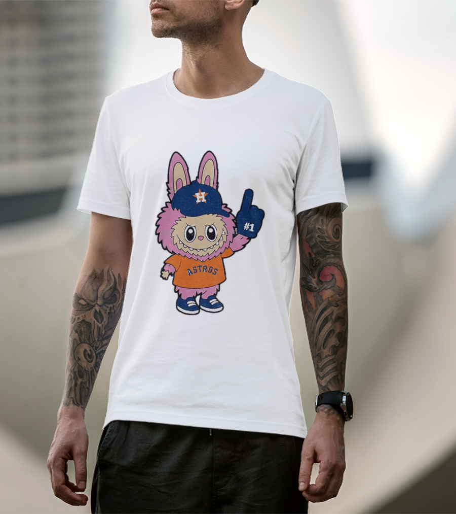 Labubu Astros 2025 Pink Houston MLB Baseball Sports T-Shirt