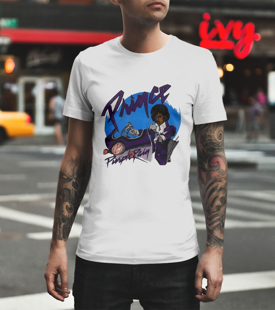 Prince Purple Rain Motorcycle 80s Music T-Shirt