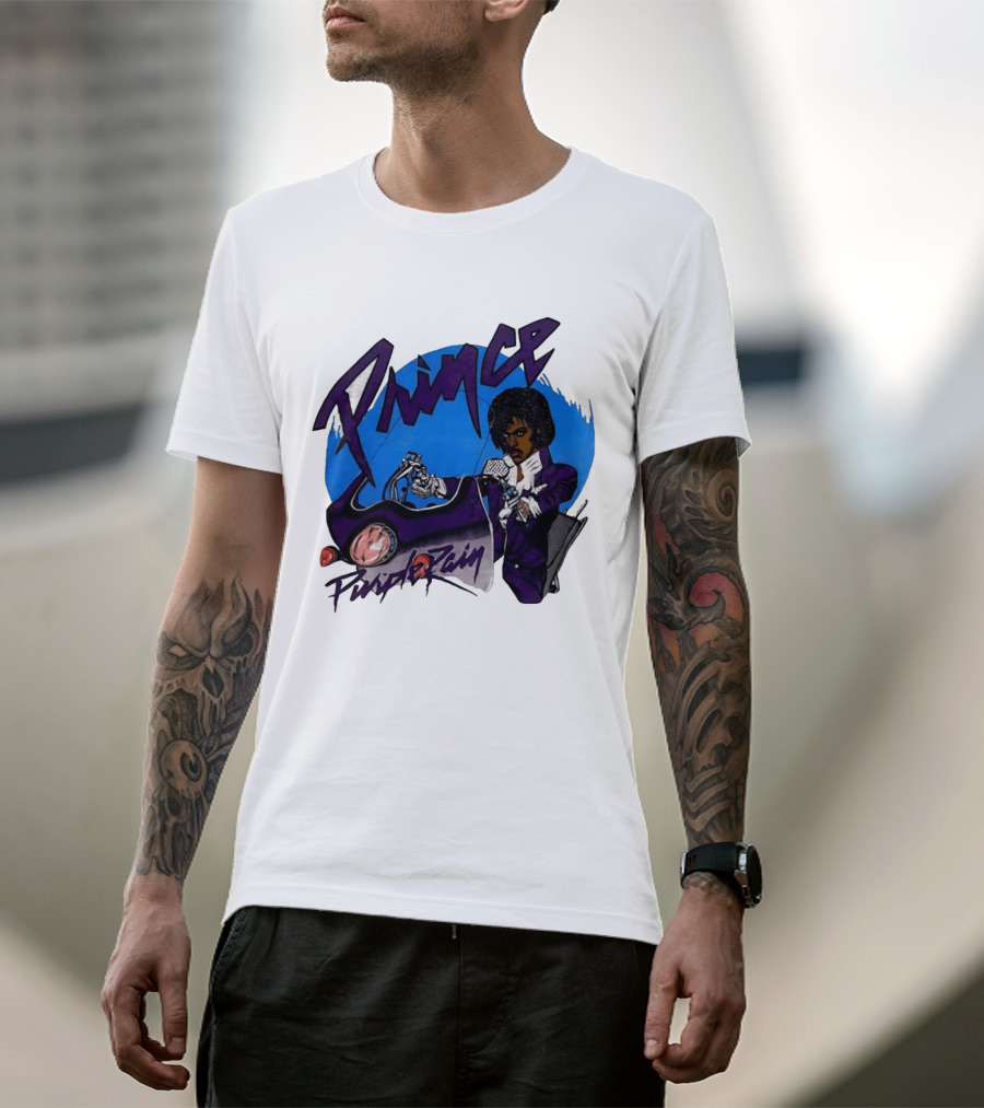 Prince Purple Rain Motorcycle 80s Music T-Shirt