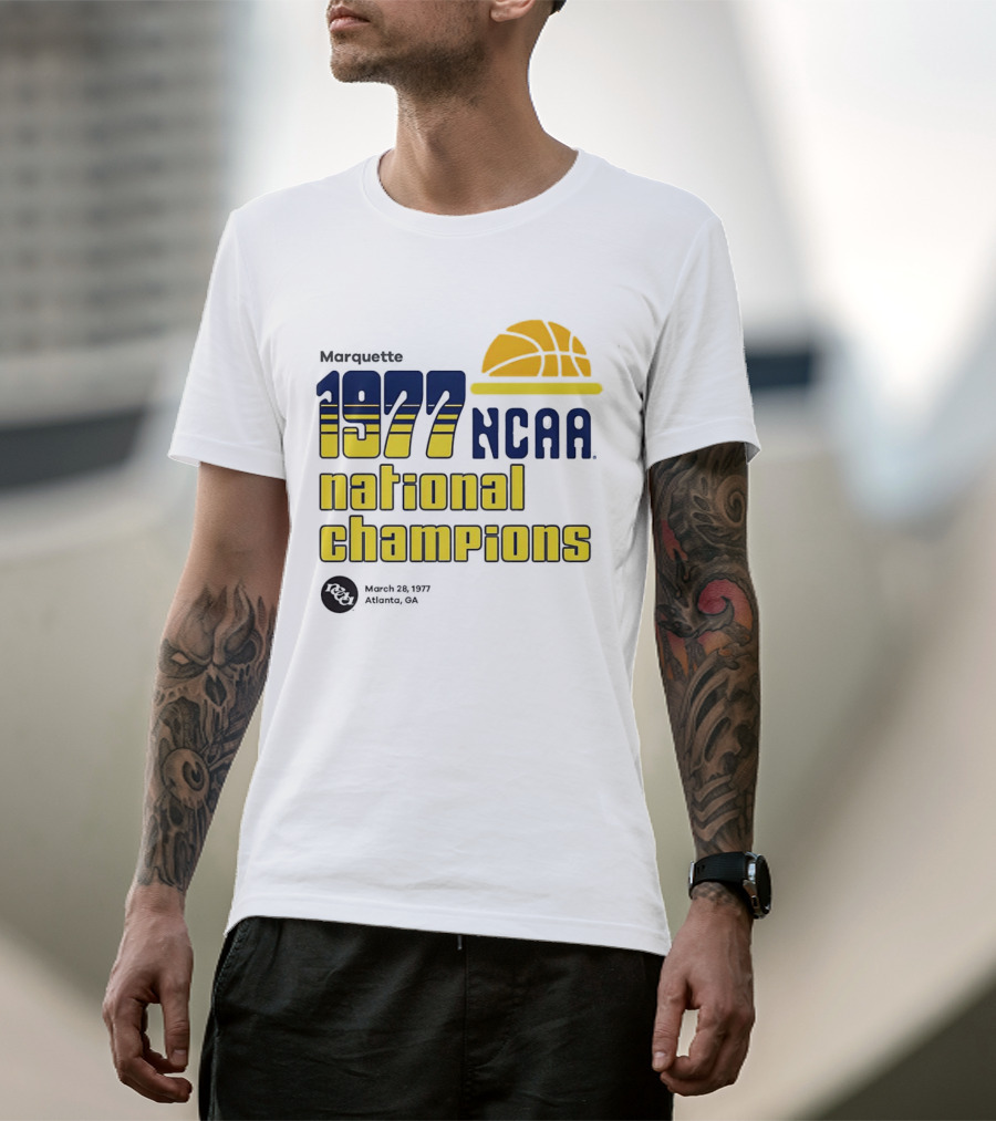 Marquette 1977 NCAA National Champions Basketball March 28_ASTRO_NY T-Shirt