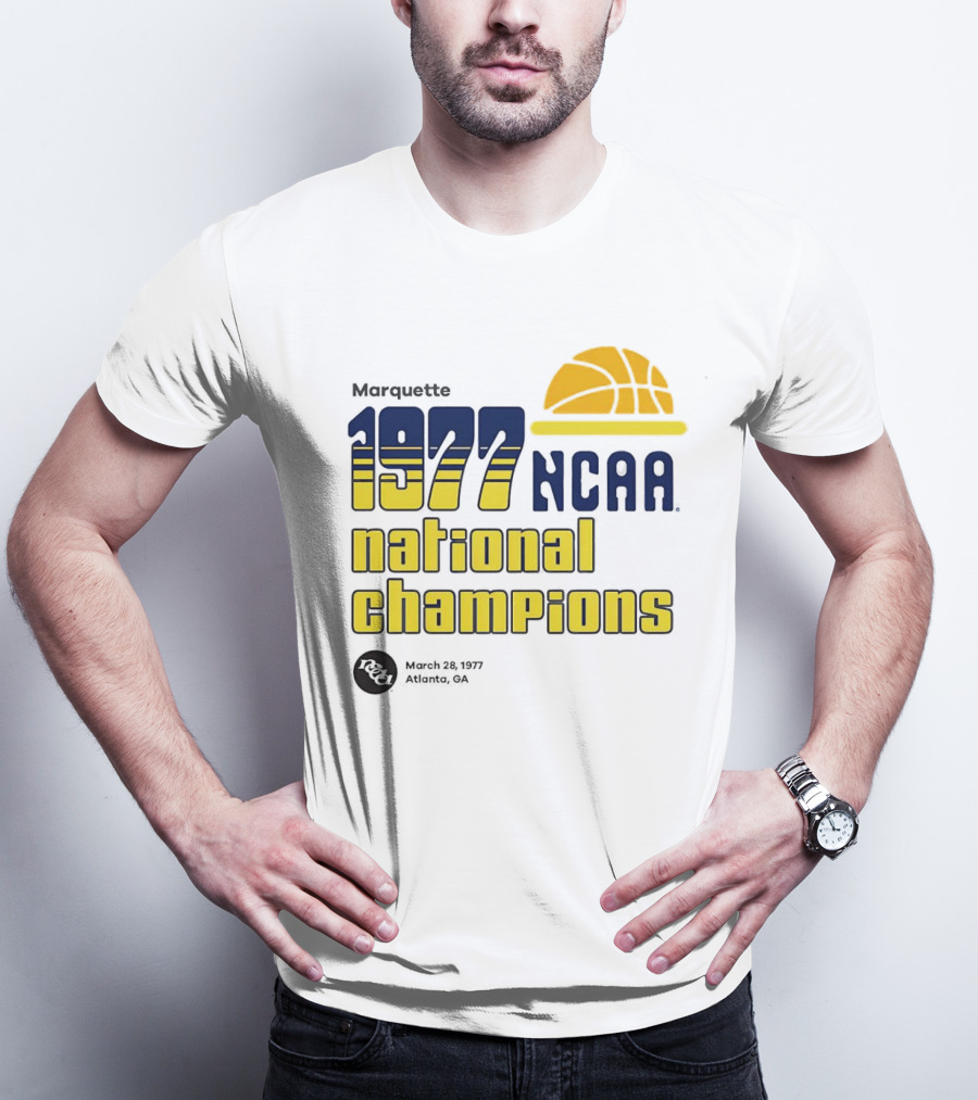 Marquette 1977 NCAA National Champions Basketball March 28_ASTRO_NY T-Shirt