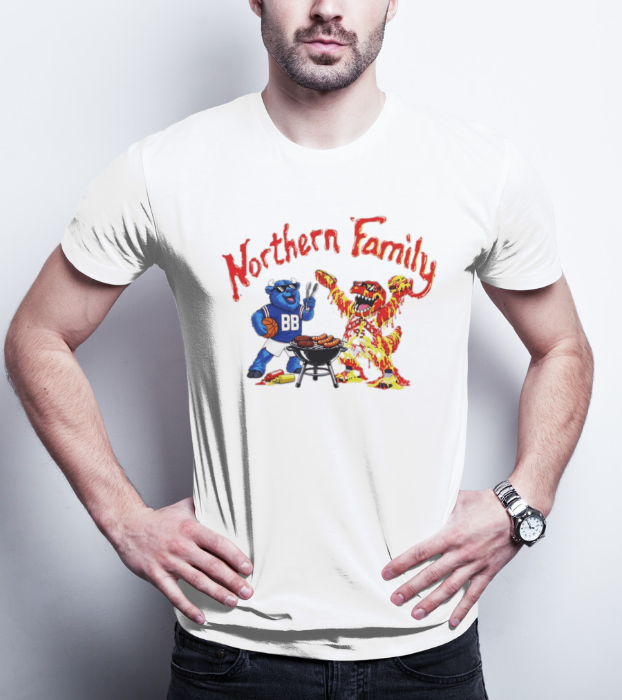 Northern Family BBQ Fun With Raptors And Buffalo Bills T-Shirt