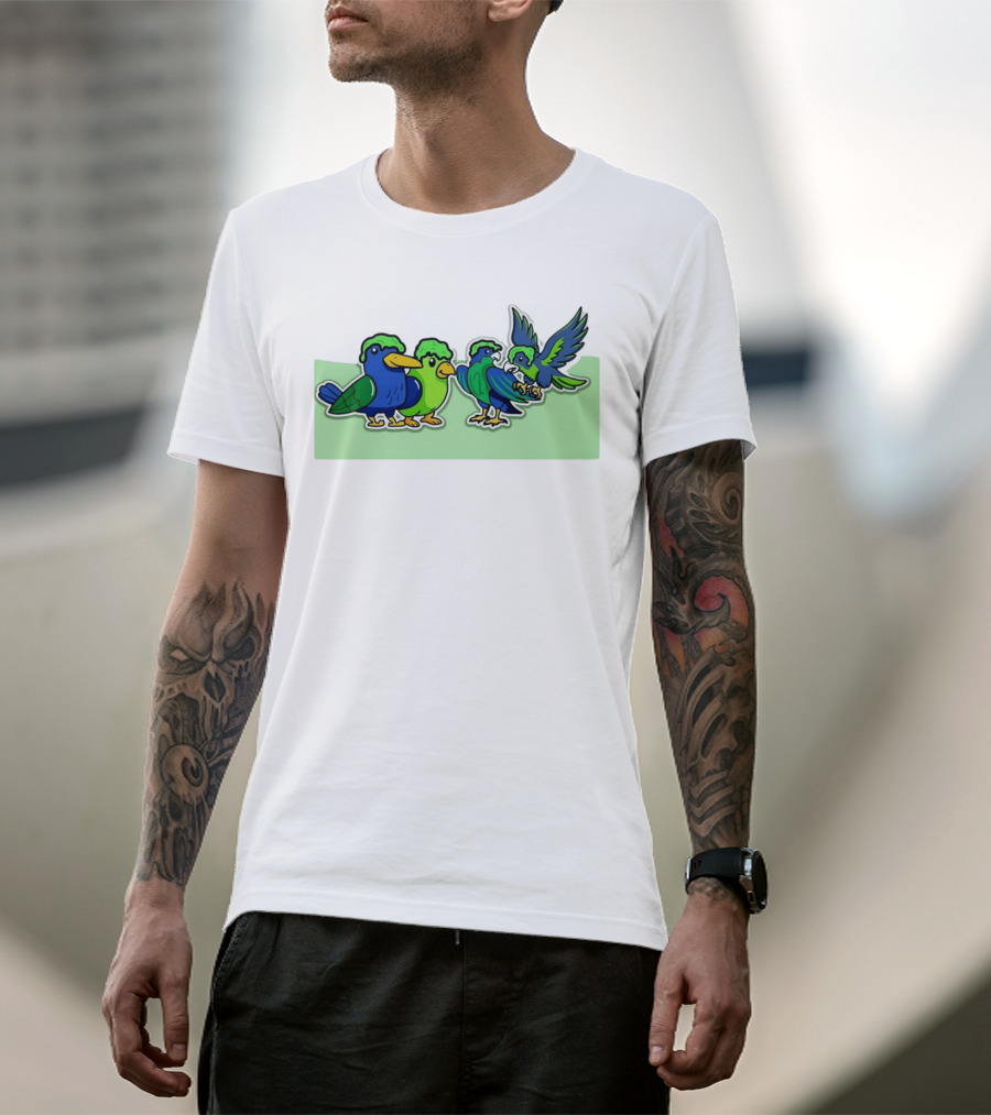 Seattle Seahawks X Nickelodeon NVP Parrot Paint T-Shirt