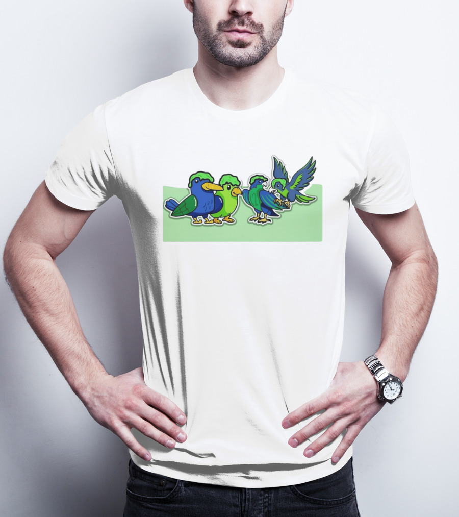 Seattle Seahawks X Nickelodeon NVP Parrot Paint T-Shirt