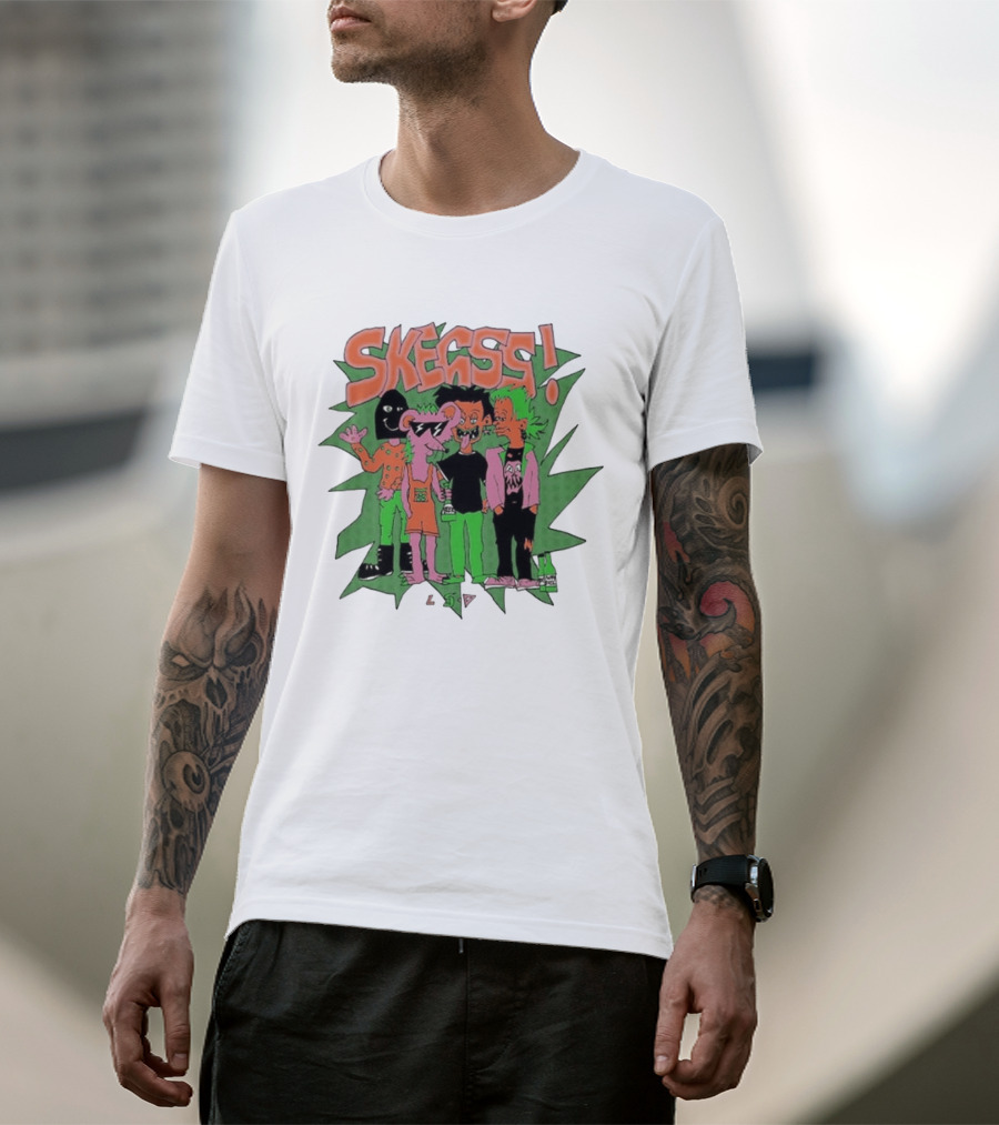 Skegss LSD Irvine Cartoon Characters Green T-Shirt