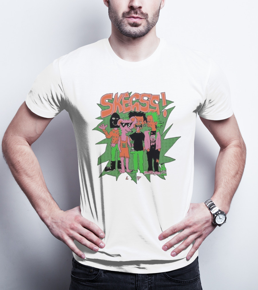 Skegss LSD Irvine Cartoon Characters Green T-Shirt