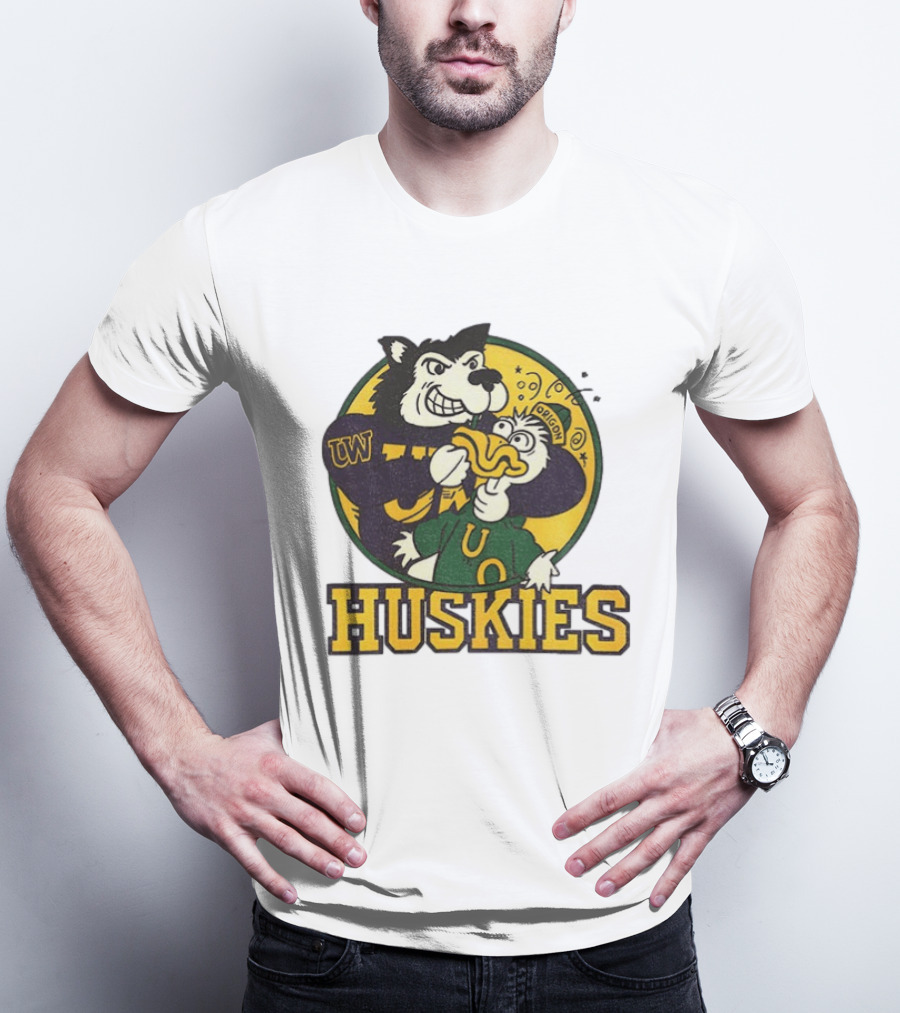 UW Huskies Vs Oregon Ducks Rivalry Football Showdown T-Shirt