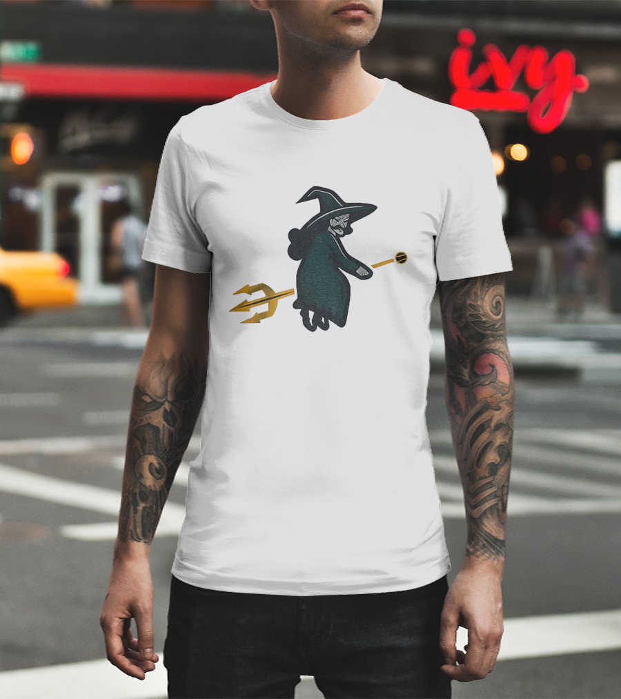 Witches Rally Seattle Mariners MLB Baseball 2025 Cartoon Trident Broomstick T-Shirt